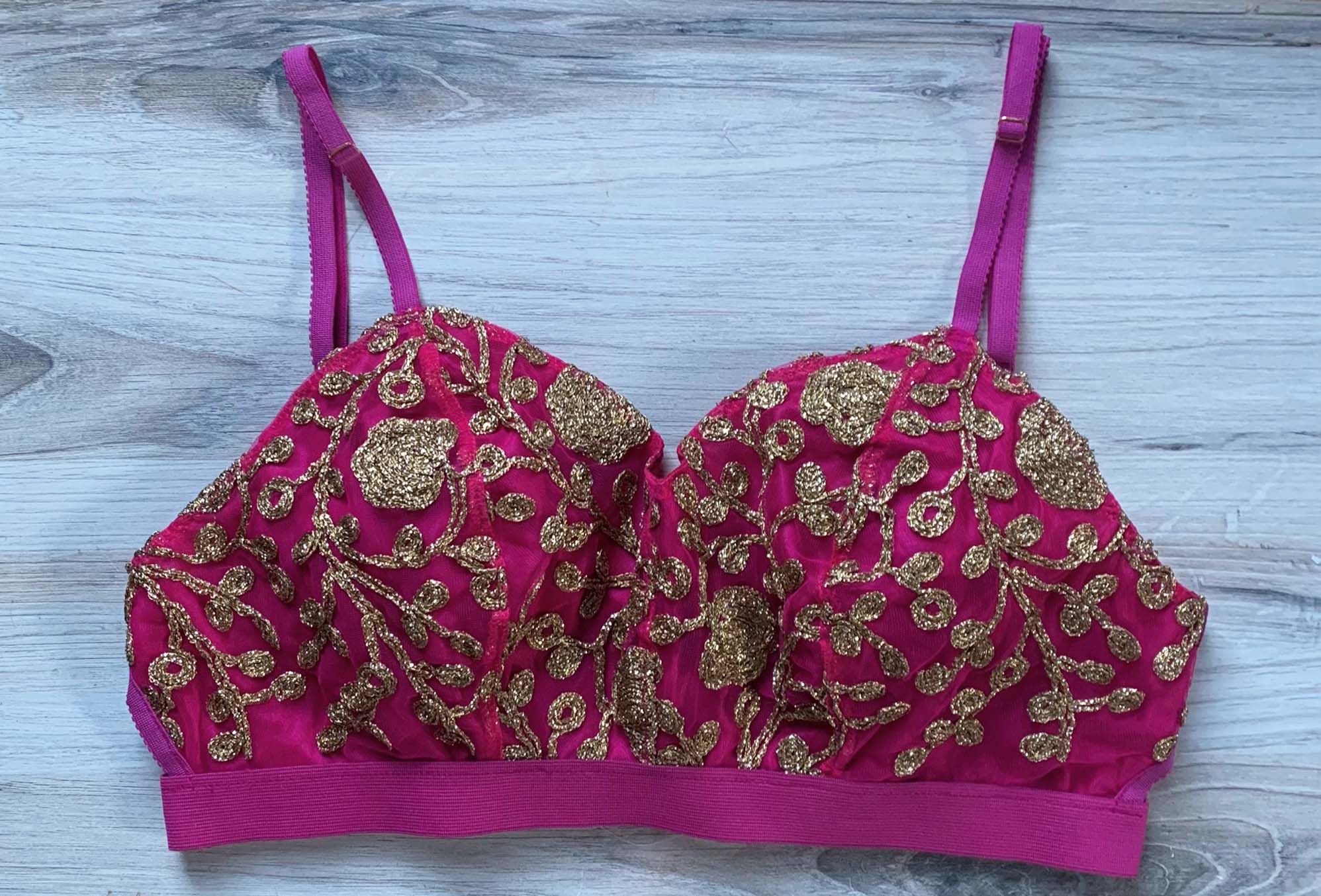 Lingerie Review: TKC Design Inc. Electric Dahlia Bralette Set | Esty Lingerie
